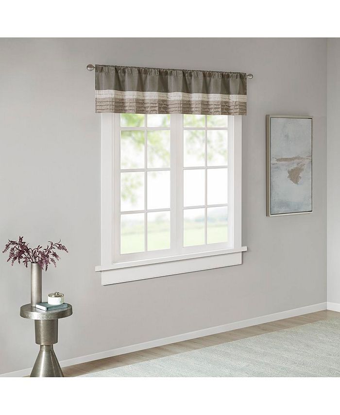 Madison Park Amherst Polyoni Pin tuck Valance Curtain - Macy's