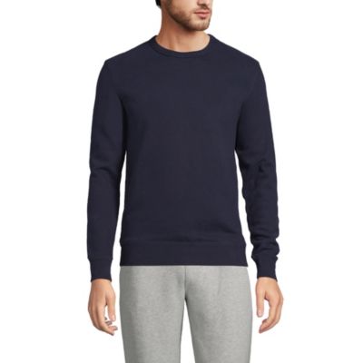 Lands' End Men's Long Sleeve Serious Sweats Crewneck Sweatshirt - Macy's