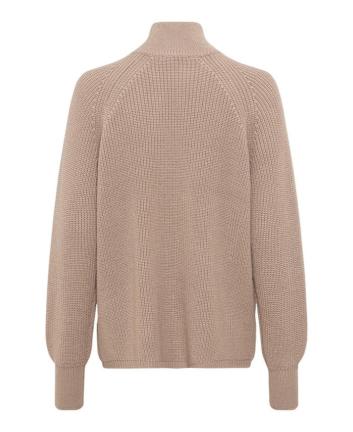 Olsen Wool Blend Long Sleeve Zip Front Cardigan - Macy's