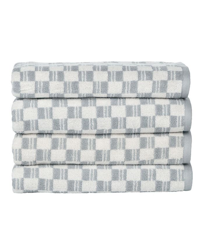 Nate Home by Nate Berkus Cotton Jacquard Bath Towels - Set of 4 - Macy's