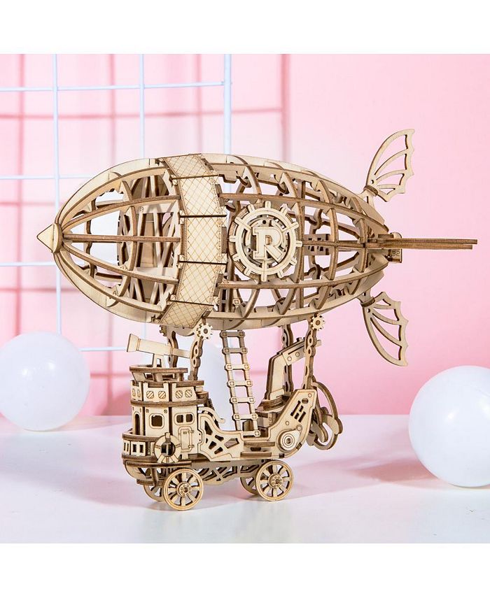 Robotime Kids 3D Wooden Model Building Kits - Airship Toys for Children ...