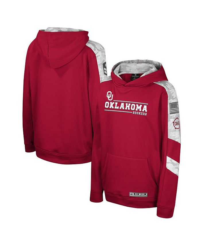Colosseum Big Boys Crimson Oklahoma Sooners OHT Military-Inspired Appreciation Cyclone Digital ...