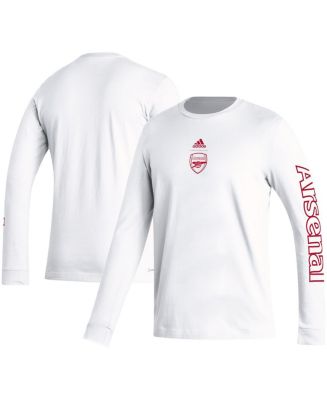 Men's adidas White Arsenal Team Crest Long Sleeve T-shirt - Macy's
