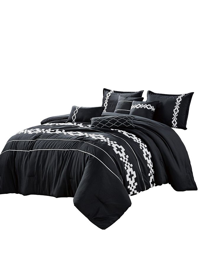 MarCielo 7 PCS Bedding Comforter Set Myisha - Queen - Macy's