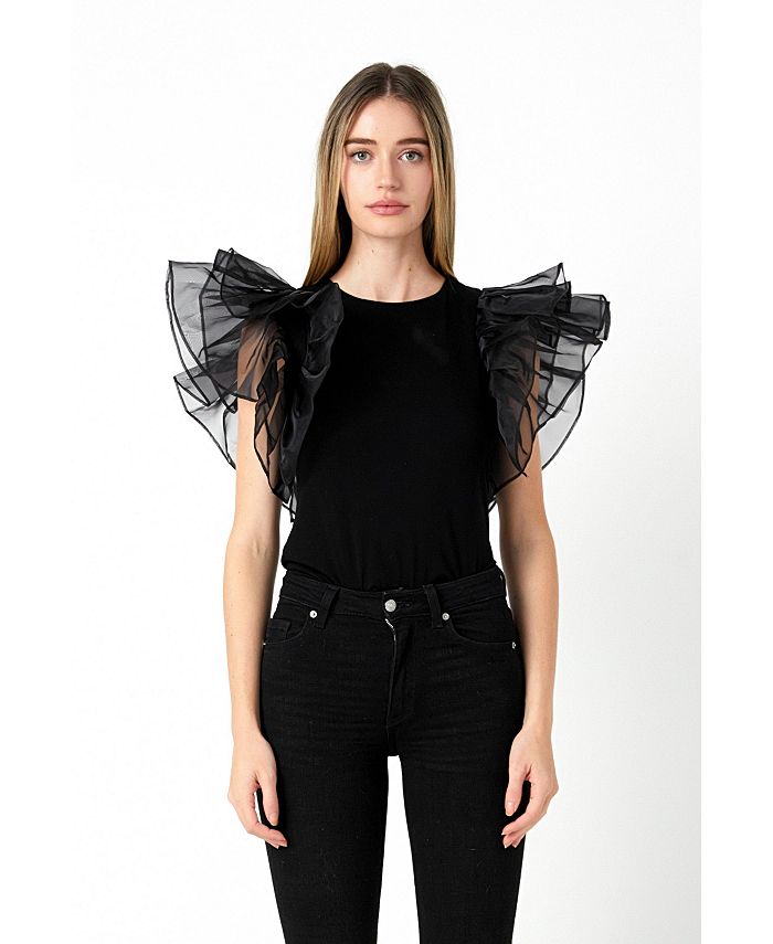 endless rose Women's Ruffle Top - Macy's