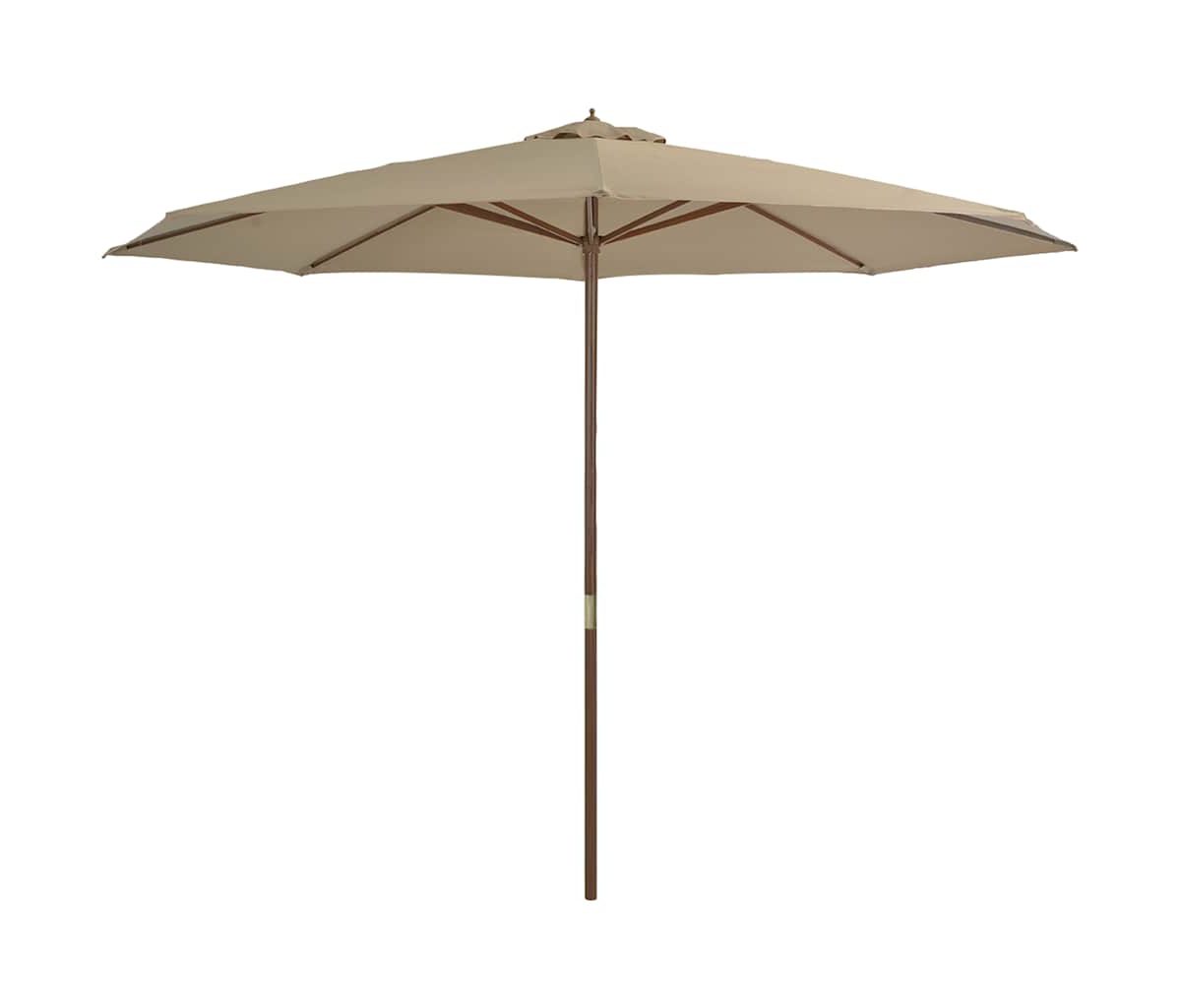 Click here for Garden Parasol with Wooden Pole 137.8 Taupe - Taup... prices