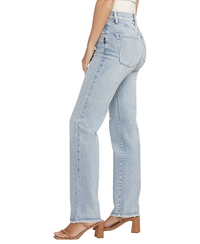 Silver Jeans Co. Women's Highly Desirable High Rise Straight Leg Jeans ...