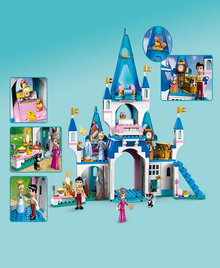 LEGO® Disney 43206 Cinderella and Prince Charming Castle Toy Minifigure ...