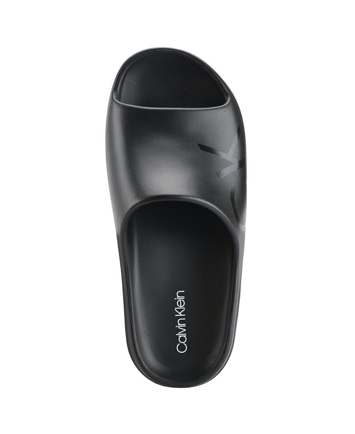 Calvin Klein Men's Ocean Puff Logo Pool Slides - Macy's
