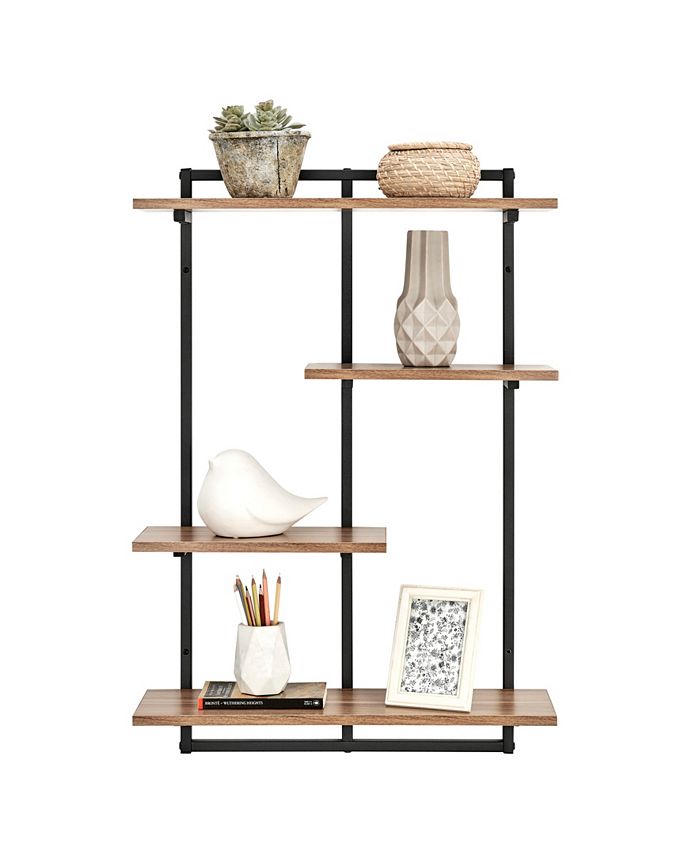 Danya B Rhodes 4 Tier Modern Floating Windowsill Wall Shelf Unit with ...