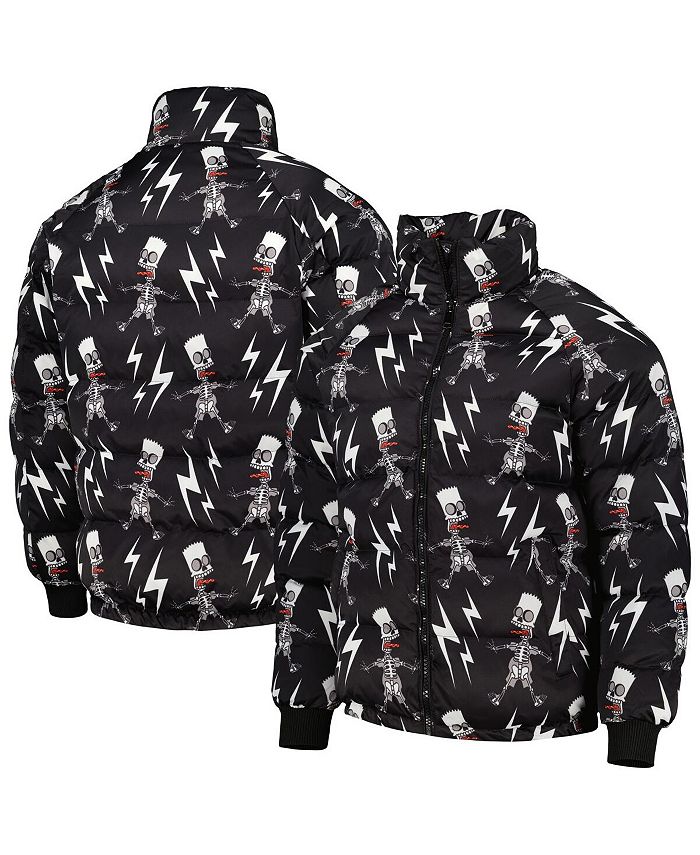 Freeze Max Men's Black The Simpsons Electric Bart Raglan Full-Zip ...