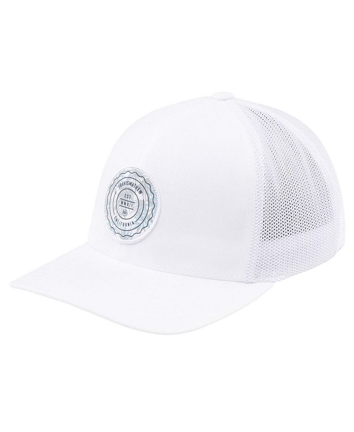 Travis Mathew Men's White The Patch Floral Trucker Adjustable Hat - Macy's