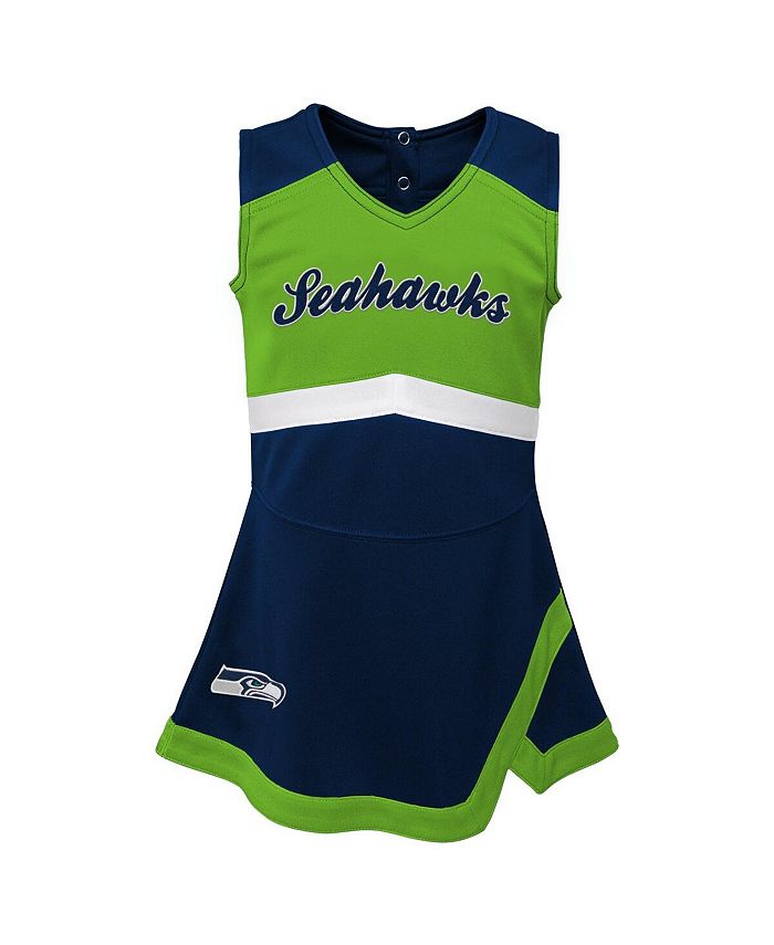 Outerstuff Little Girls Navy Seattle Seahawks Two-Piece Cheer Captain ...