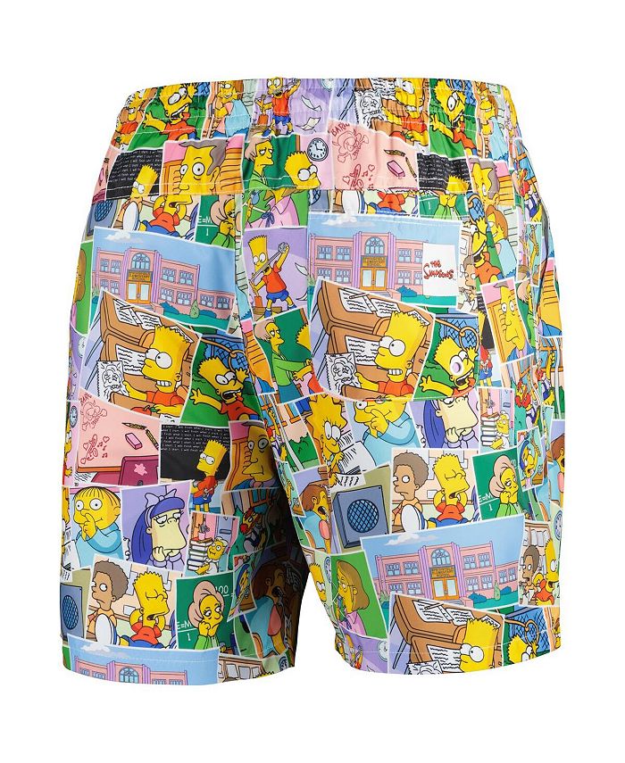 Freeze Max Men's Yellow The Simpsons Bart Classroom Shorts - Macy's