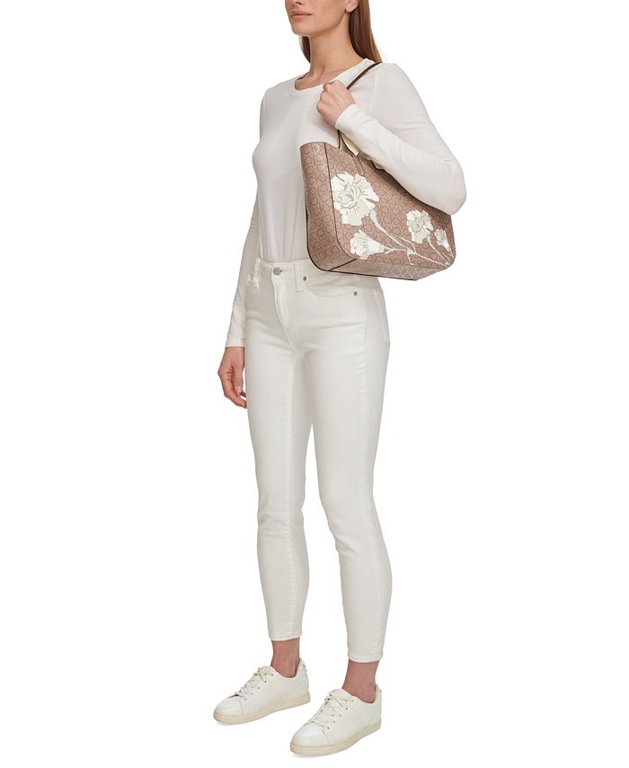 Calvin Klein Audrey Floral Signature Tote - Macy's