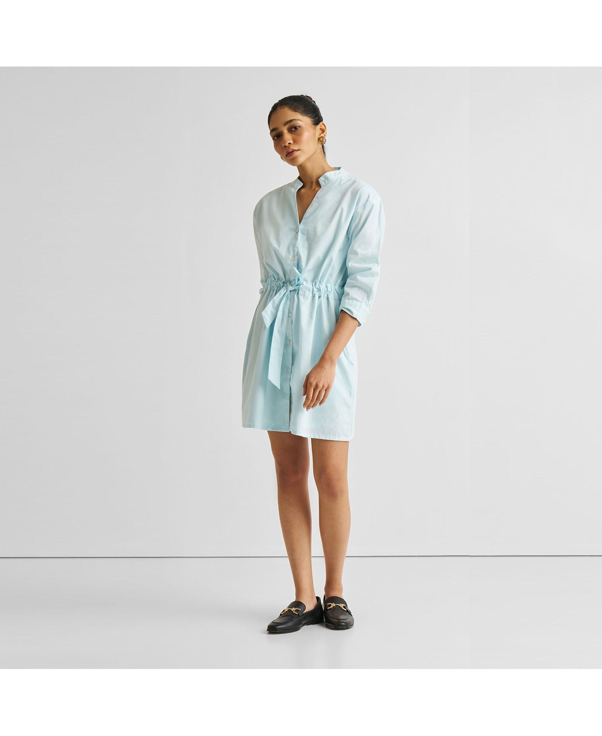 Click here for Reistor Womens Short Tie Waist Dress - Summer blue prices