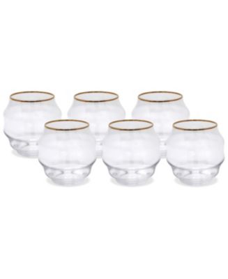 Vivience Rippled DOF Glasses, Set of 6 - Macy's