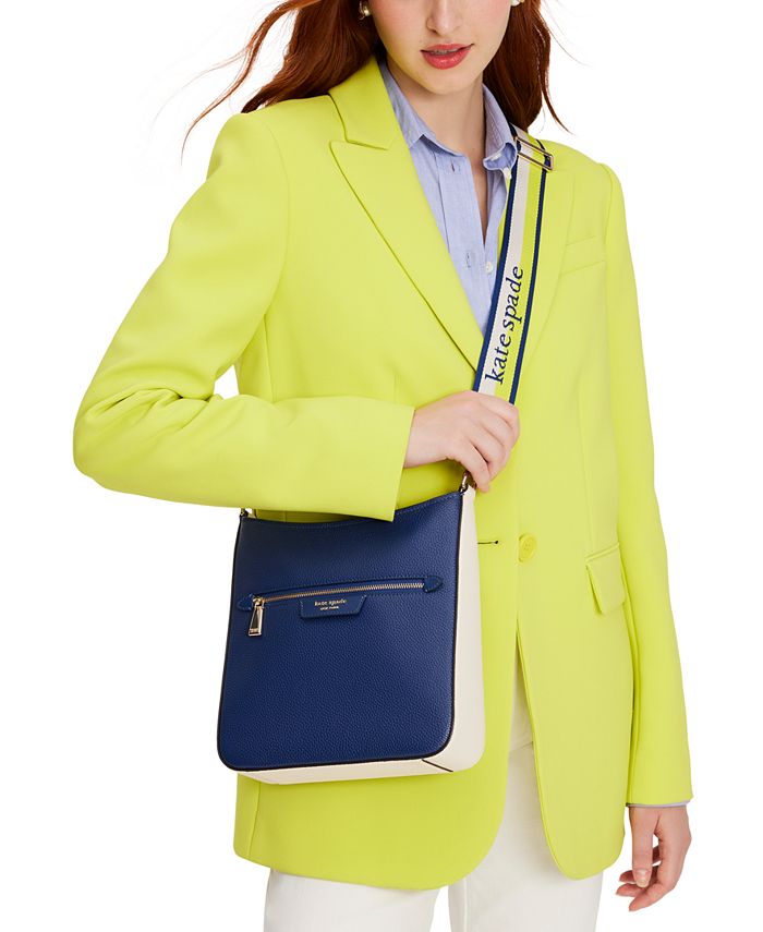 kate spade new york Hudson Colorblocked Pebbled Leather Small Messenger ...