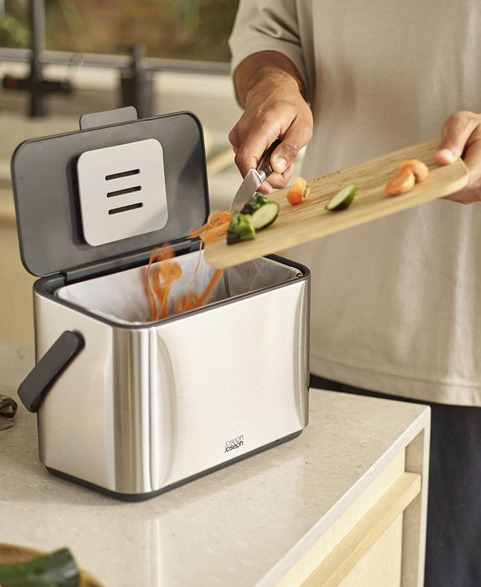 Joseph Joseph Collect 4-Liter Stainless Steel Compost Caddy with ...
