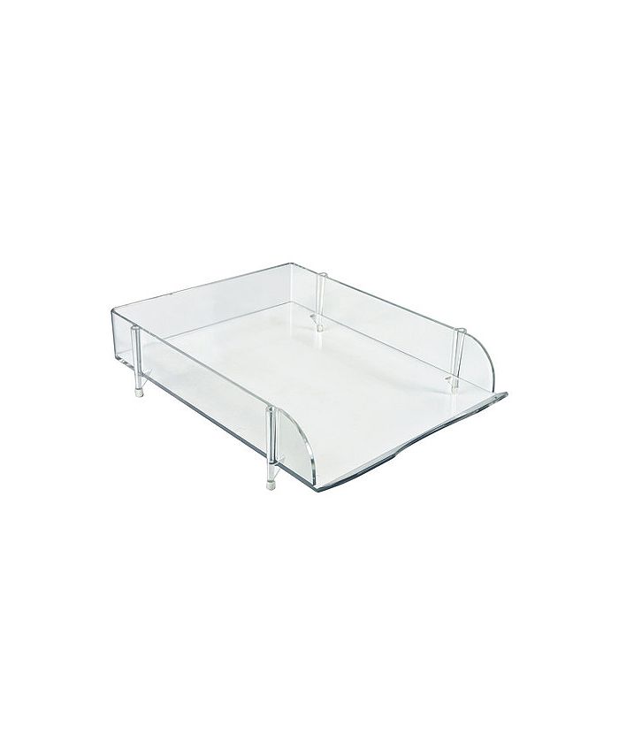 Azar Displays Stackable Clear Letter Tray Desk Organizer, 4-Pack - Macy's