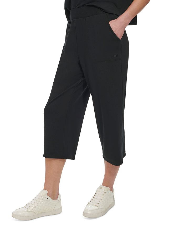 DKNY Sport Women's High-Rise Cropped Wide-Leg Pants - Macy's