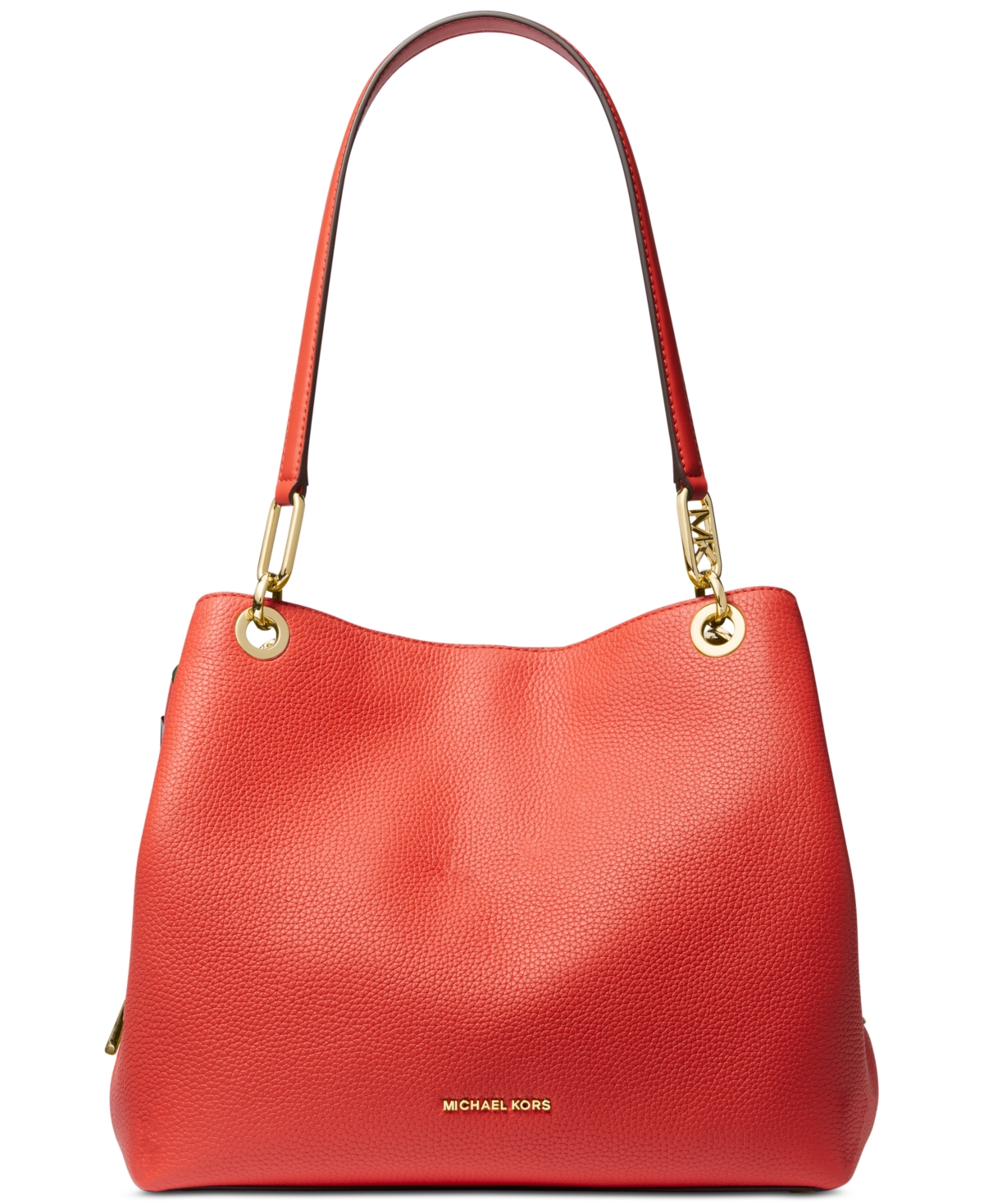 Michael Kors Michael Kensington Large Leather Tote In Spiced Coral ...