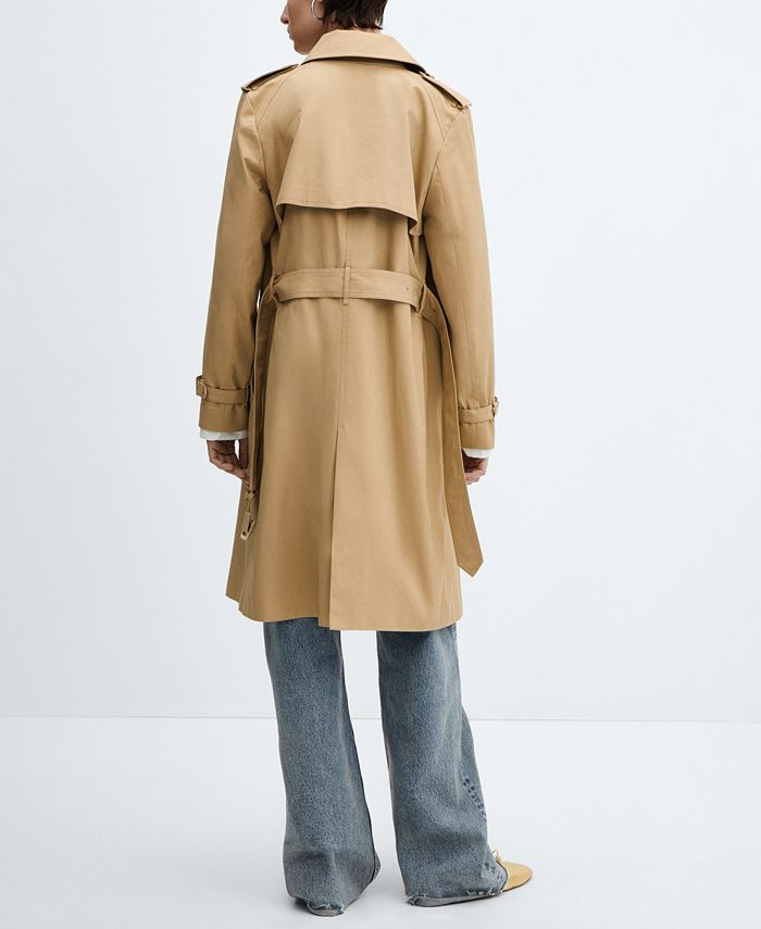 MANGO Women's Belted Classic Trench Coat - Macy's