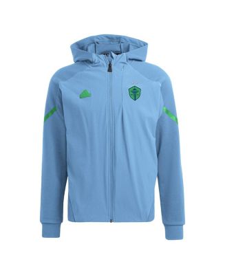 Men's adidas Blue Seattle Sounders FC 2024 Anthem Travel Full-Zip ...