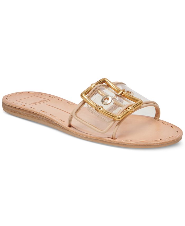 Dolce Vita Women's Dasa Buckle Detailed Slide Flat Sandals - Macy's