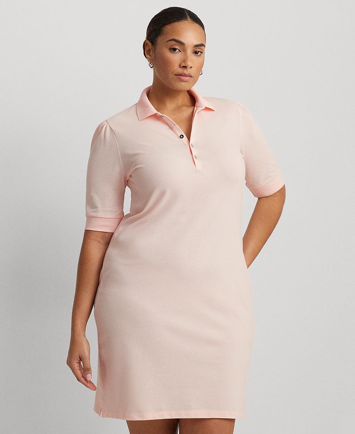 Lauren Ralph Lauren Plus Size Collared Shift Dress - Macy's