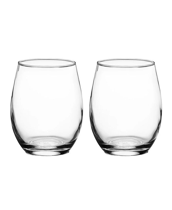 Circleware Set of 6 18.5 oz Stemless Wine Glasses - Macy's
