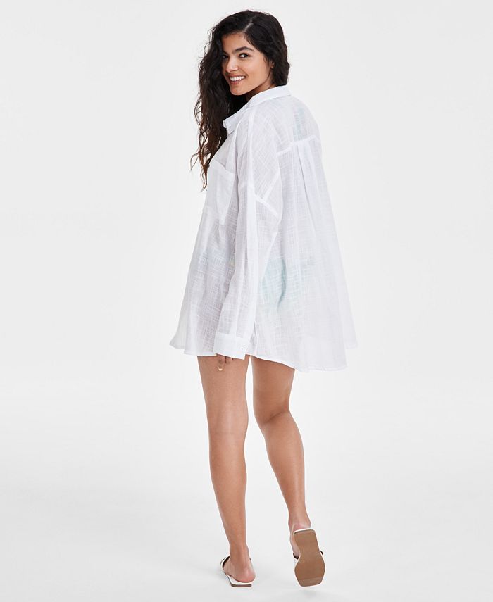 COTTON ON Women's Swing Beach Cover Up Shirt - Macy's