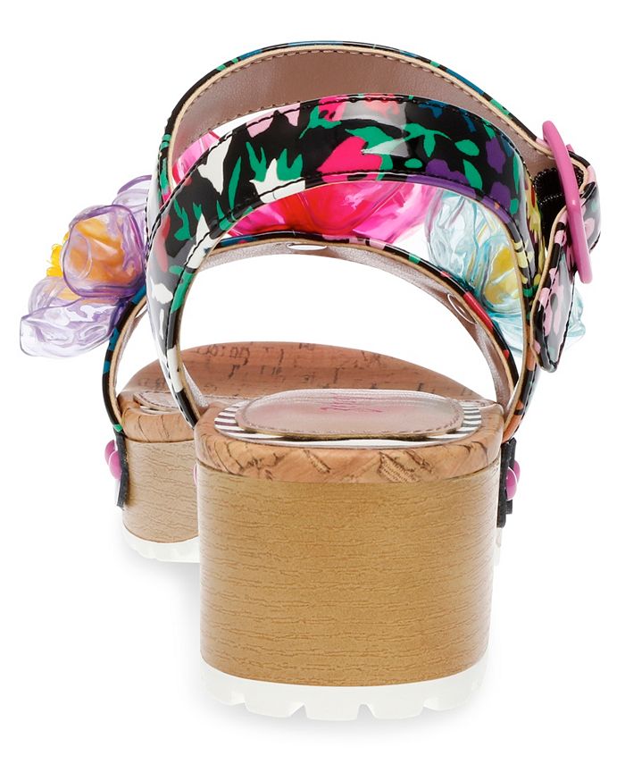 Betsey Johnson Little and Big Girls Oakly Clog Sandals with Flower ...