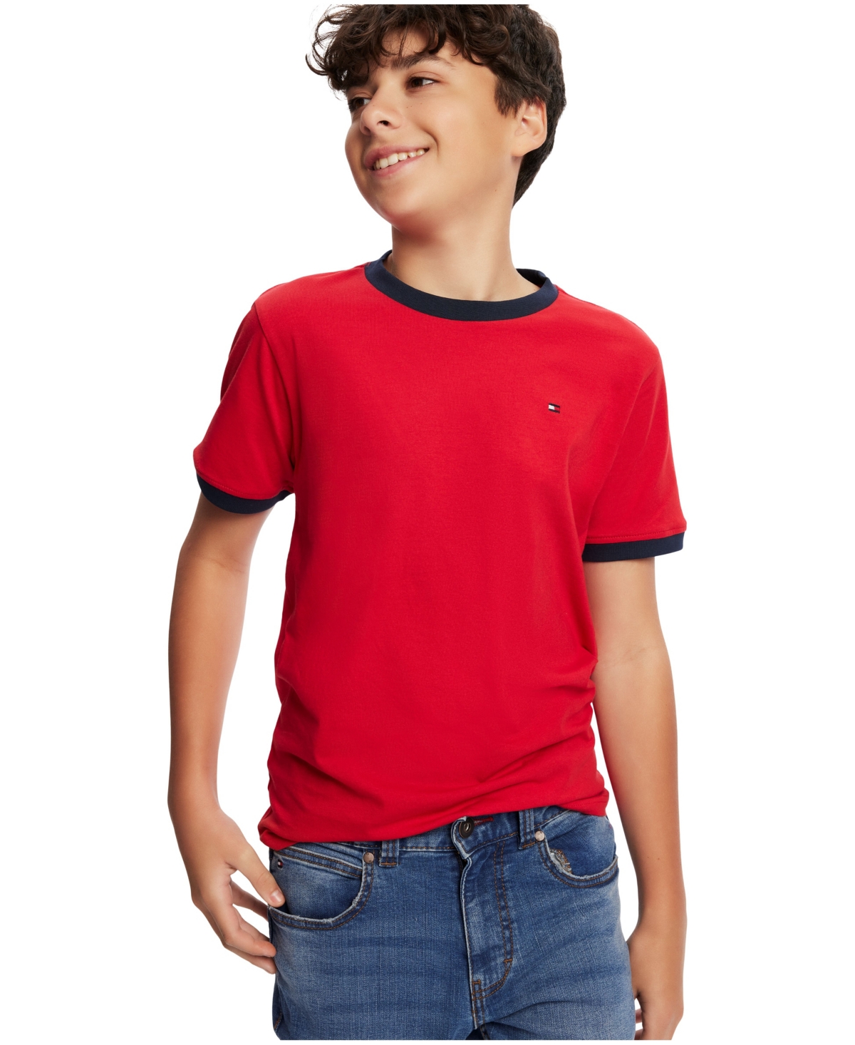 Click here for Tommy Hilfiger Big Boys Contrast Trim Embroidered... prices