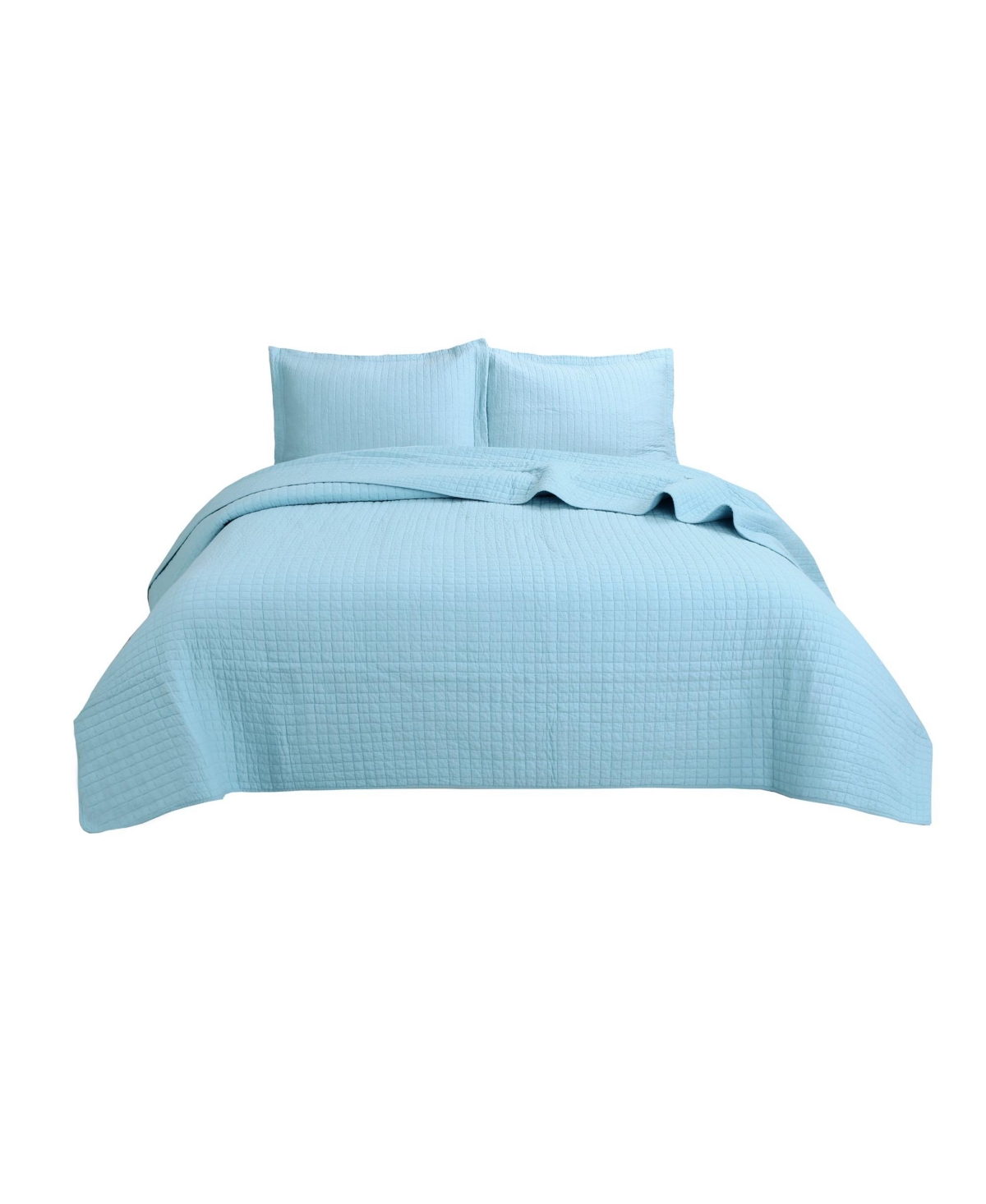 Click here for MarCielo 100 Blue Cotton Quilt Bedspread Set - Que... prices