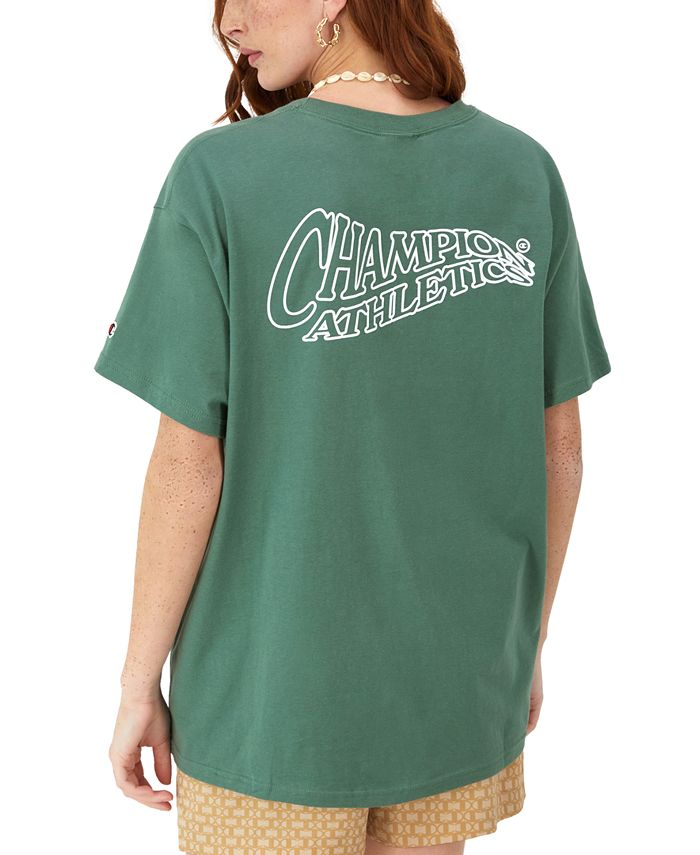 Champion Women's Oversized Drop-Shoulder Graphic Tee - Macy's