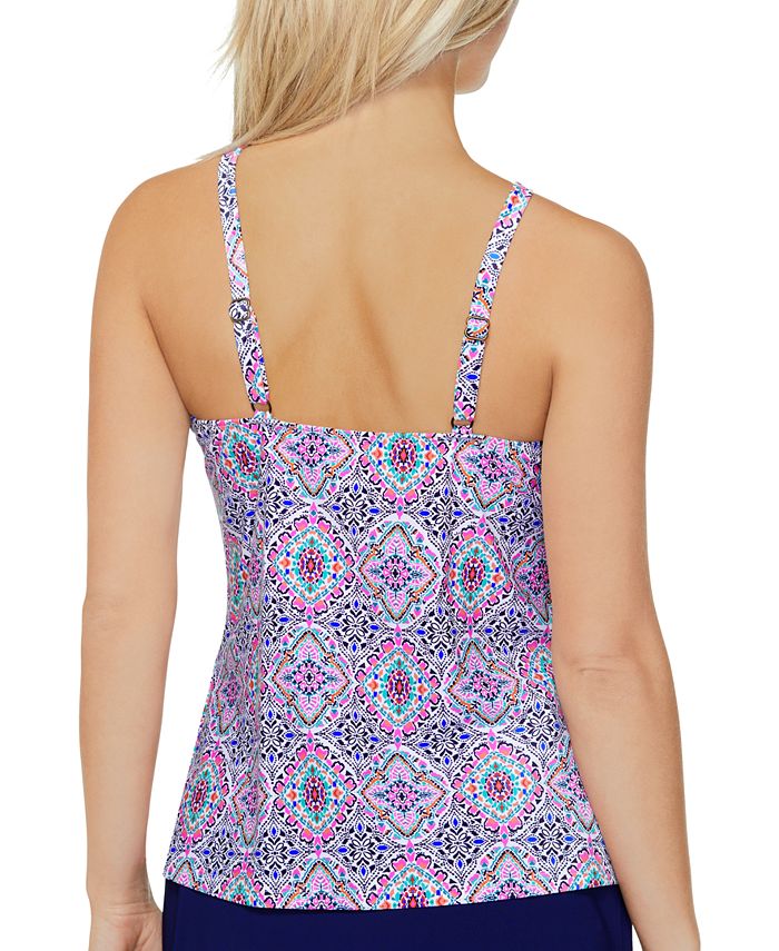 Island Escape Womens Cali Printed Tankini Top Created For Macys Macys