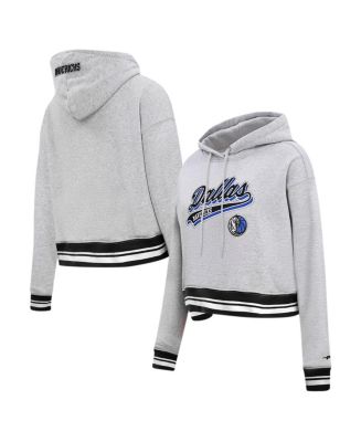 Women's Pro Standard Heather Gray Dallas Mavericks Script Tail Cropped ...