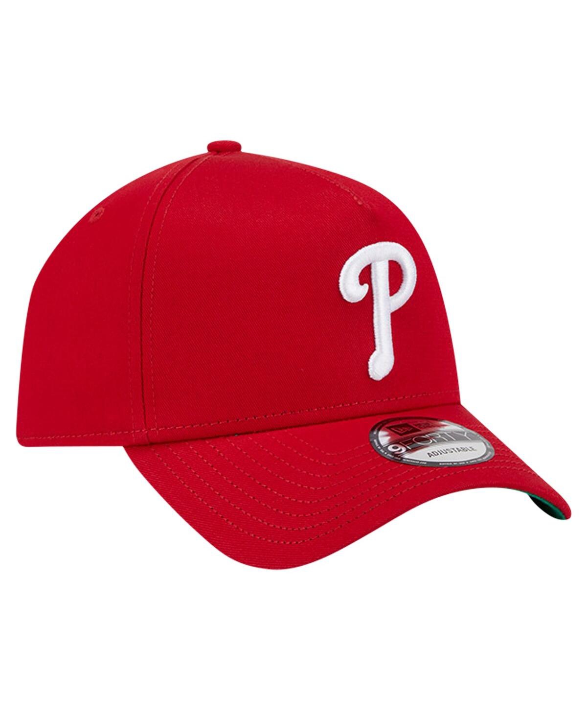 New Era Red Philadelphia Phillies Team Color A-frame 9forty Adjustable ...