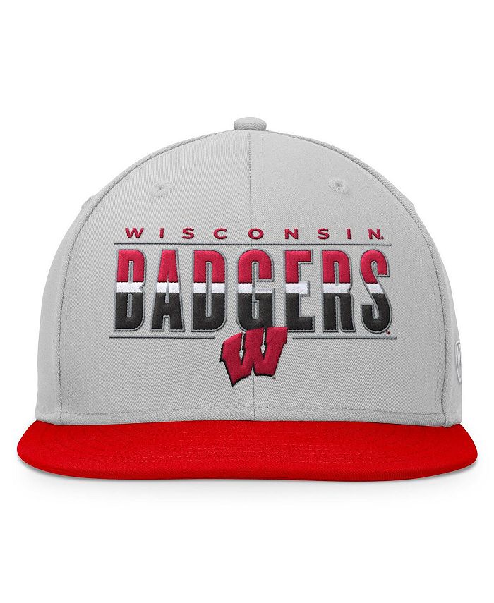 Top of the World Men's Gray Wisconsin Badgers Hudson Snapback Hat - Macy's