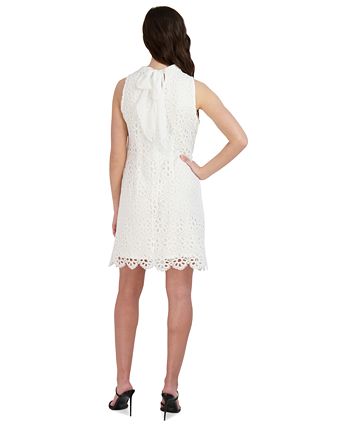 Robbie Bee Women's Mock-Neck Sleeveless Lace Dress - Macy's