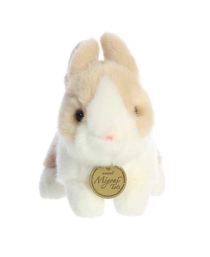 Aurora Small Baby Bunny Miyoni Tots Adorable Plush Toy Ginger and White ...