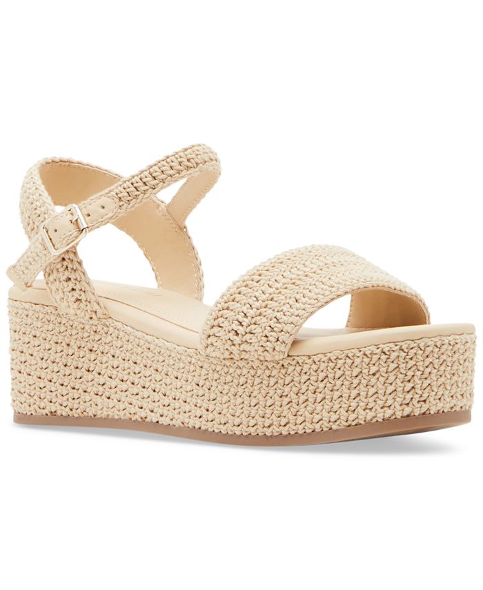 Madden Girl Julian-C Platform Raffia Wedge Sandals - Macy's