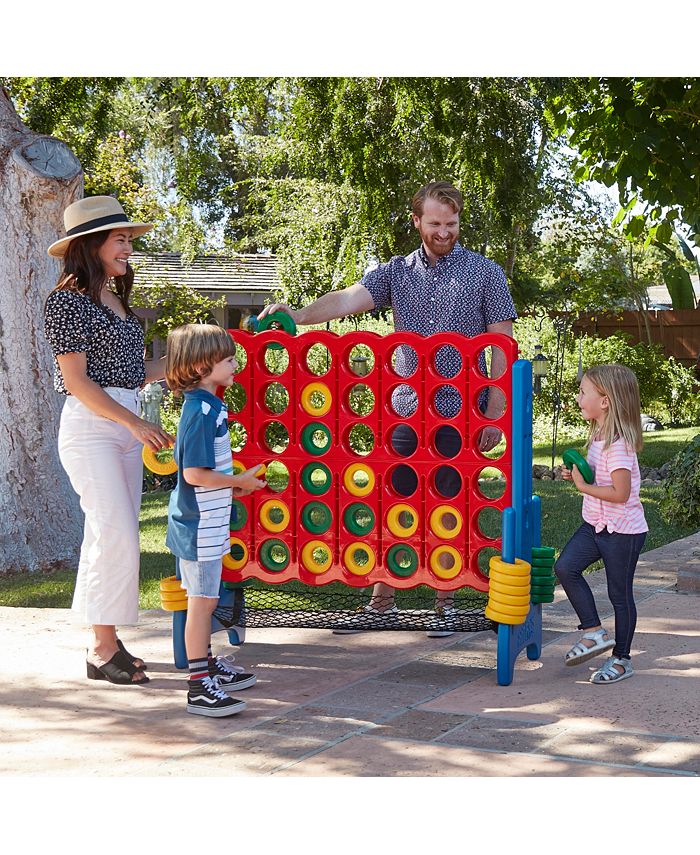 ECR4Kids Jumbo 4-To-Score with Mesh Net and Carry Bag, Giant Game ...