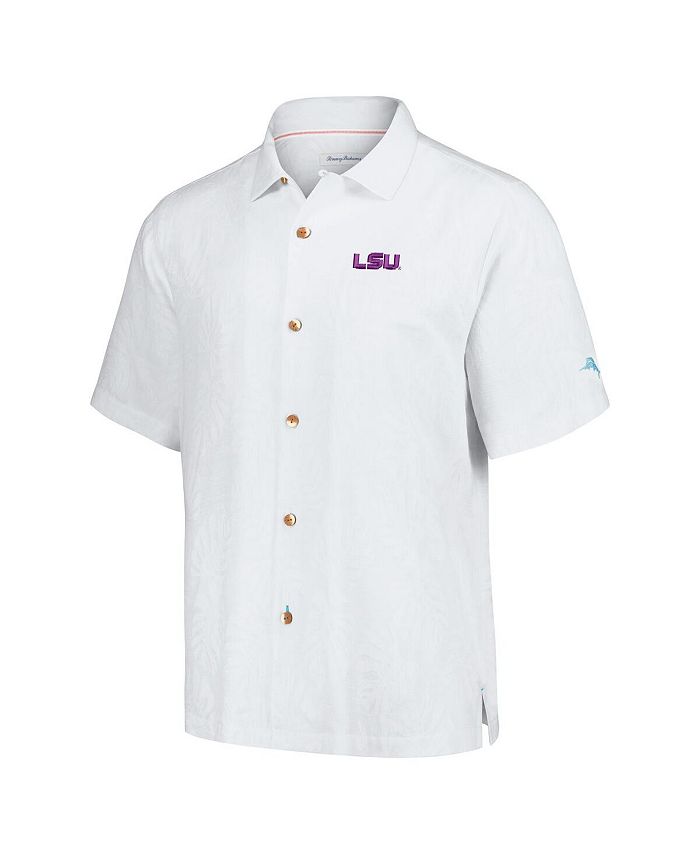 Tommy Bahama Men's White LSU Tigers Castaway Game Camp Button-Up Shirt ...