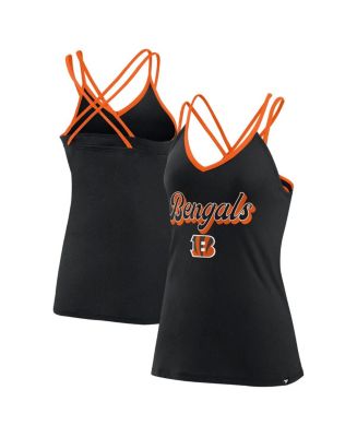 Women's Fanatics Black Cincinnati Bengals Go For It Strappy Crossback ...