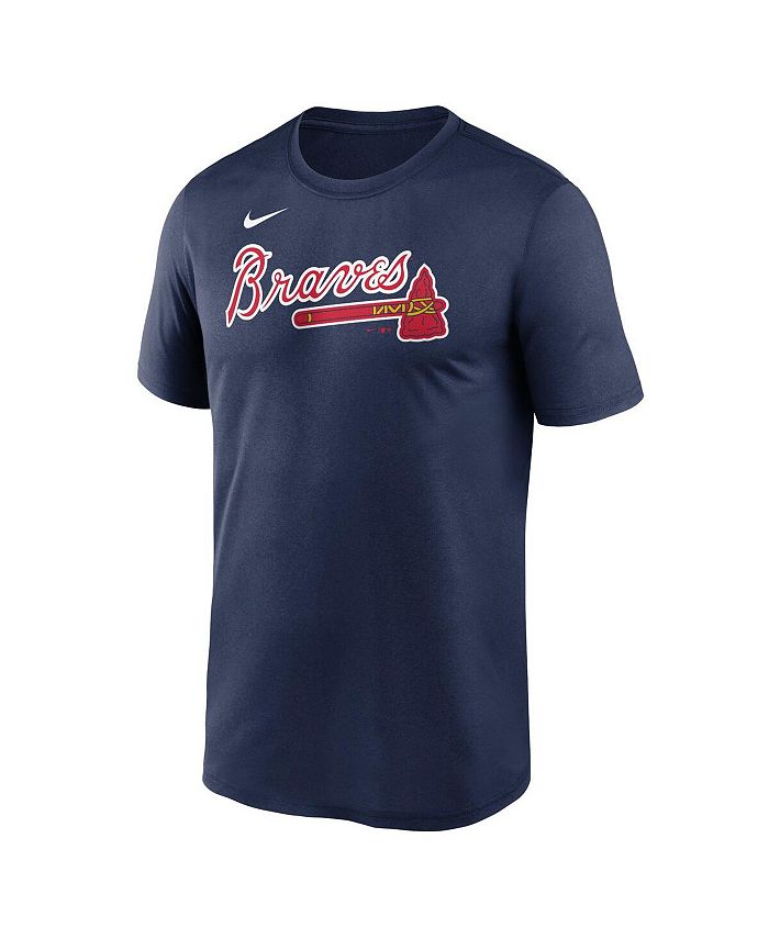 Nike Men's Navy Atlanta Braves Fuse Legend T-shirt - Macy's