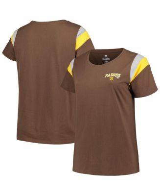 Women's Profile Brown San Diego Padres Plus Size Crew Neck T-shirt - Macy's
