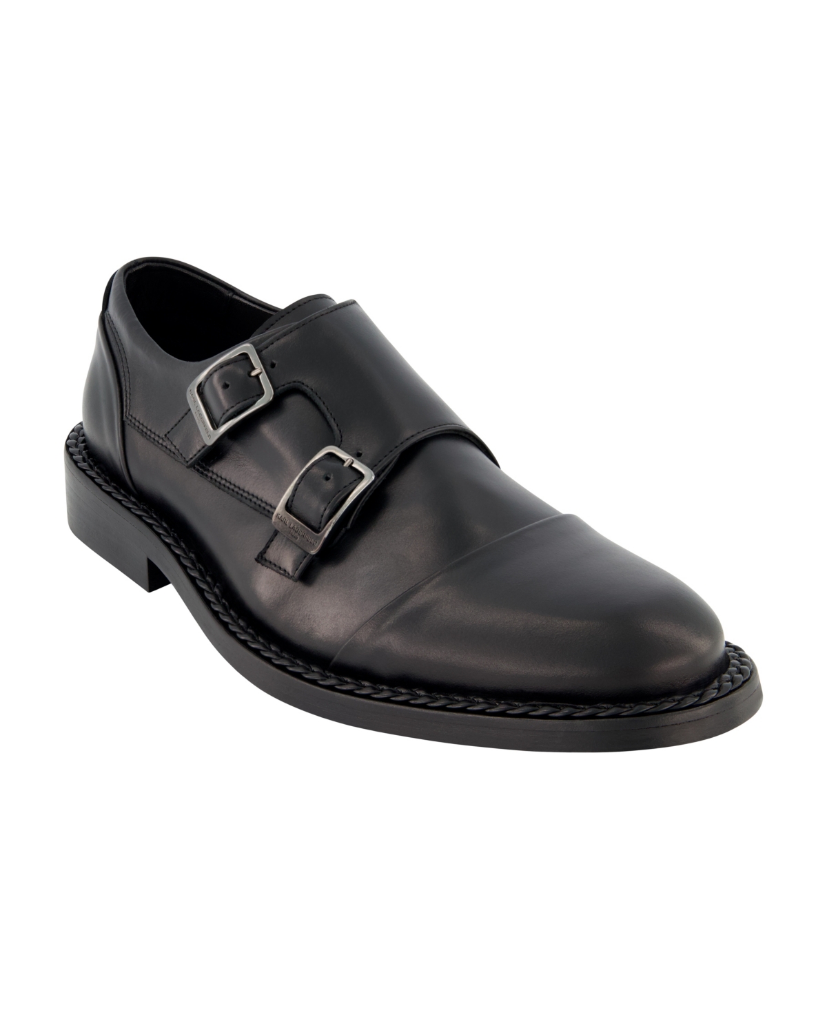 Click here for Karl Lagerfeld Paris Mens White Label Leather Doub... prices