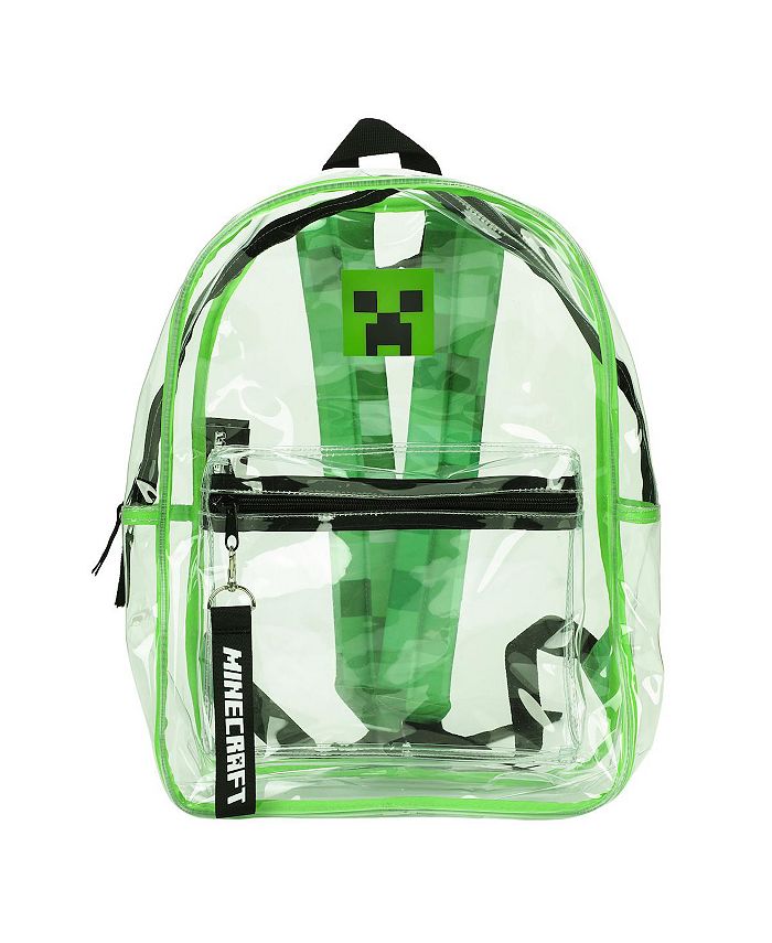 Minecraft 17" Clear Plastic Backpack with Removable Laptop Pocket - Macy's